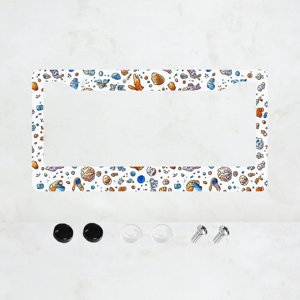 Beautiful Sea Shells at the Bottom of the Sea License Plate Prame ...