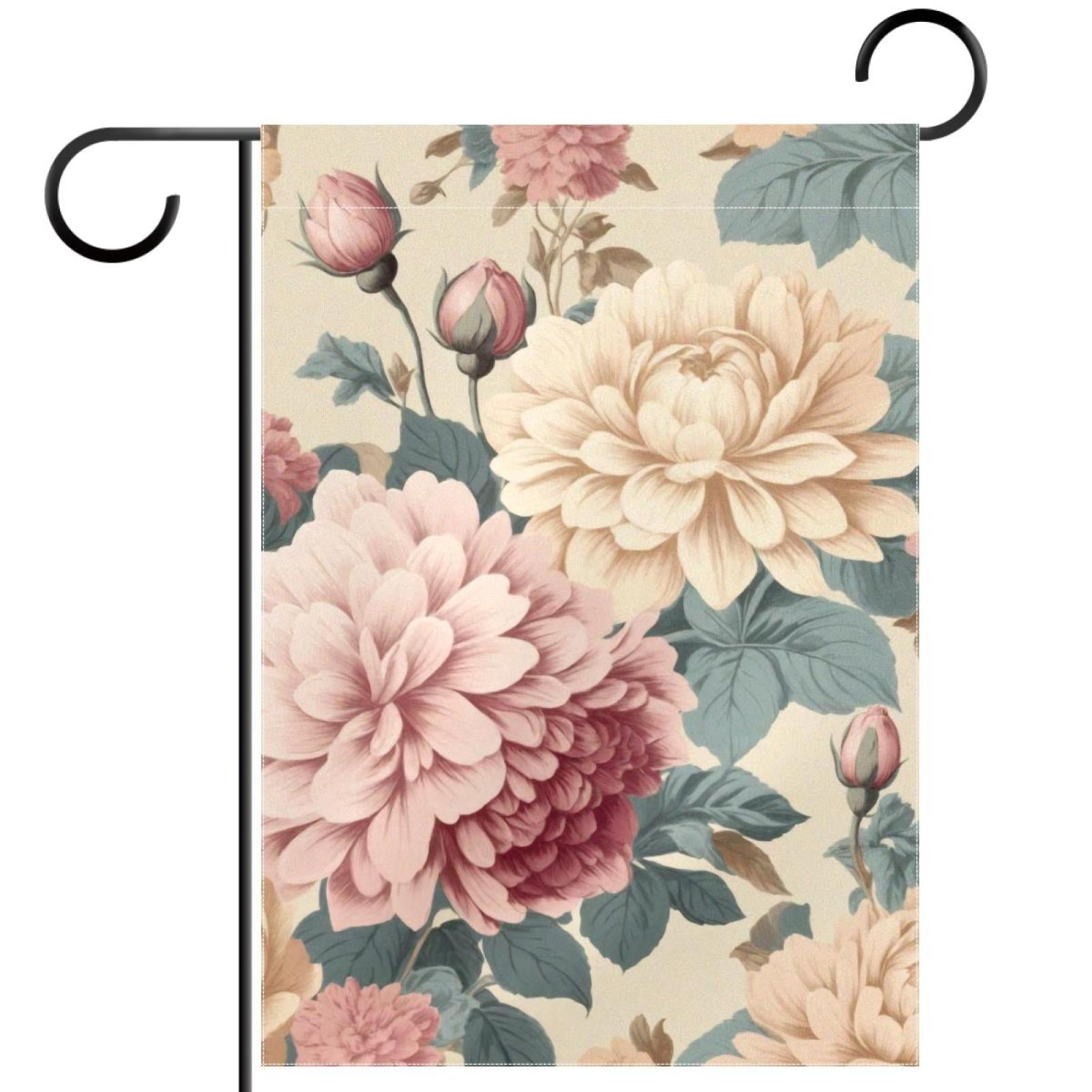 Beautiful Seamless Floral Pattern Garden Flag Double Sided House Flag ...