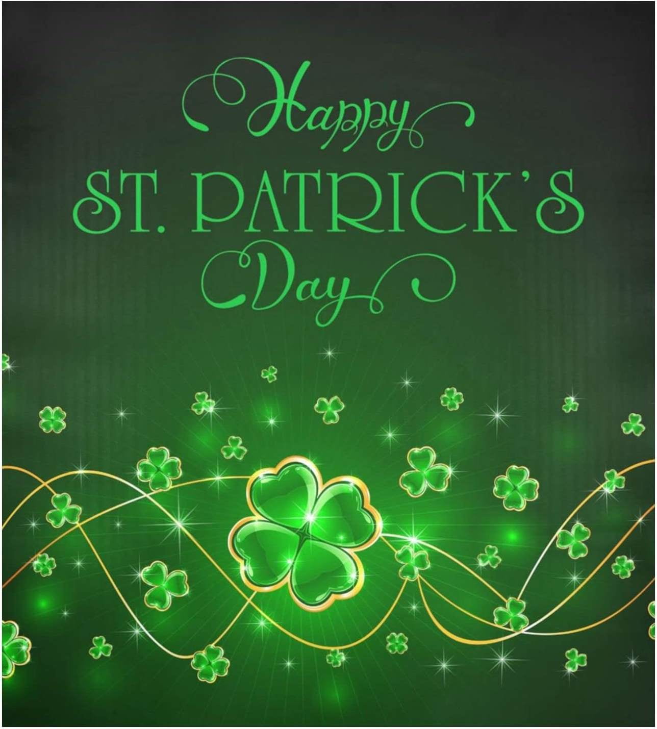 Beautiful Shamrock Clover Leaves Green Dishwasher Magnet Cover Front ...