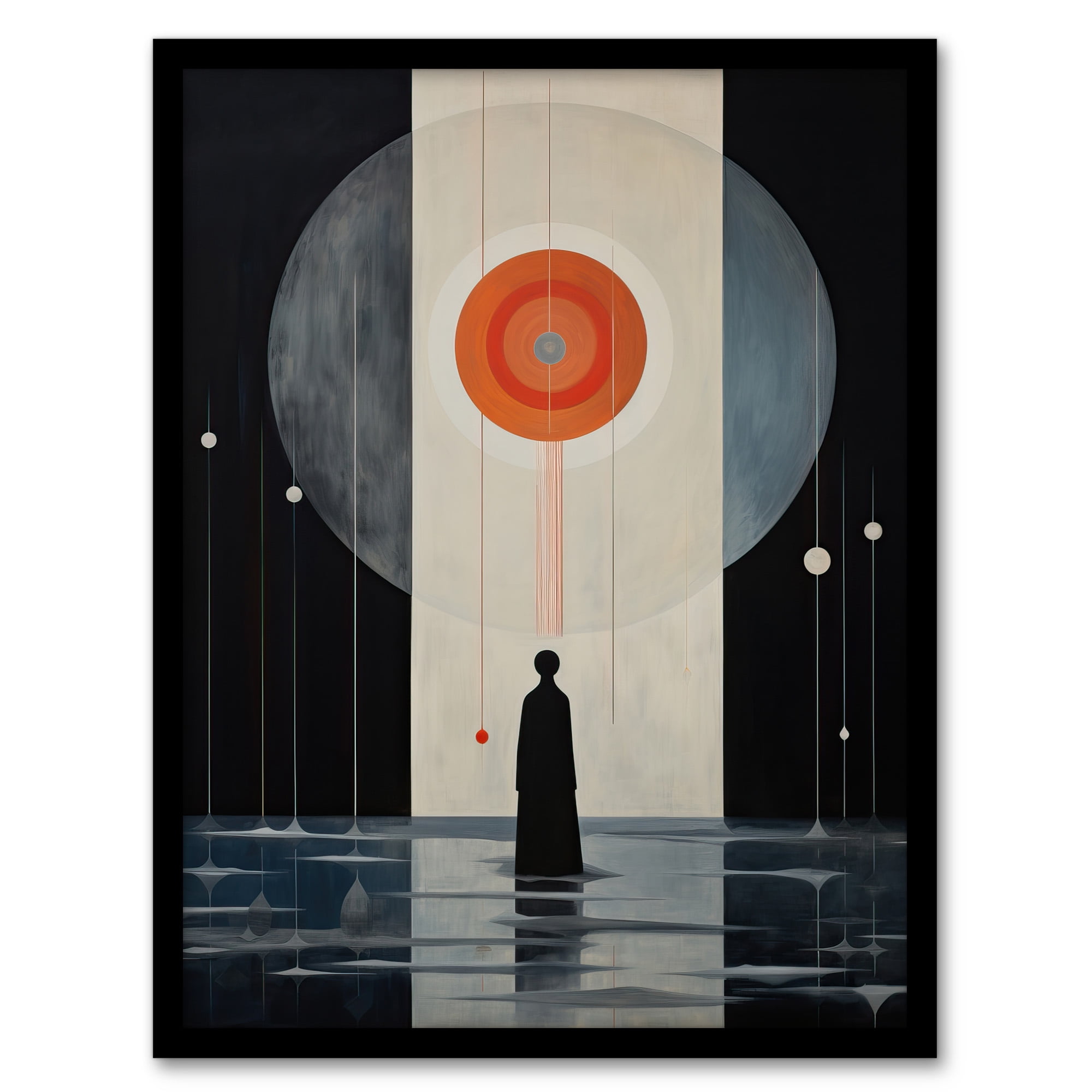 Beautiful Silence Abstract Futuristic Artwork Framed Wall Art Print A4 ...