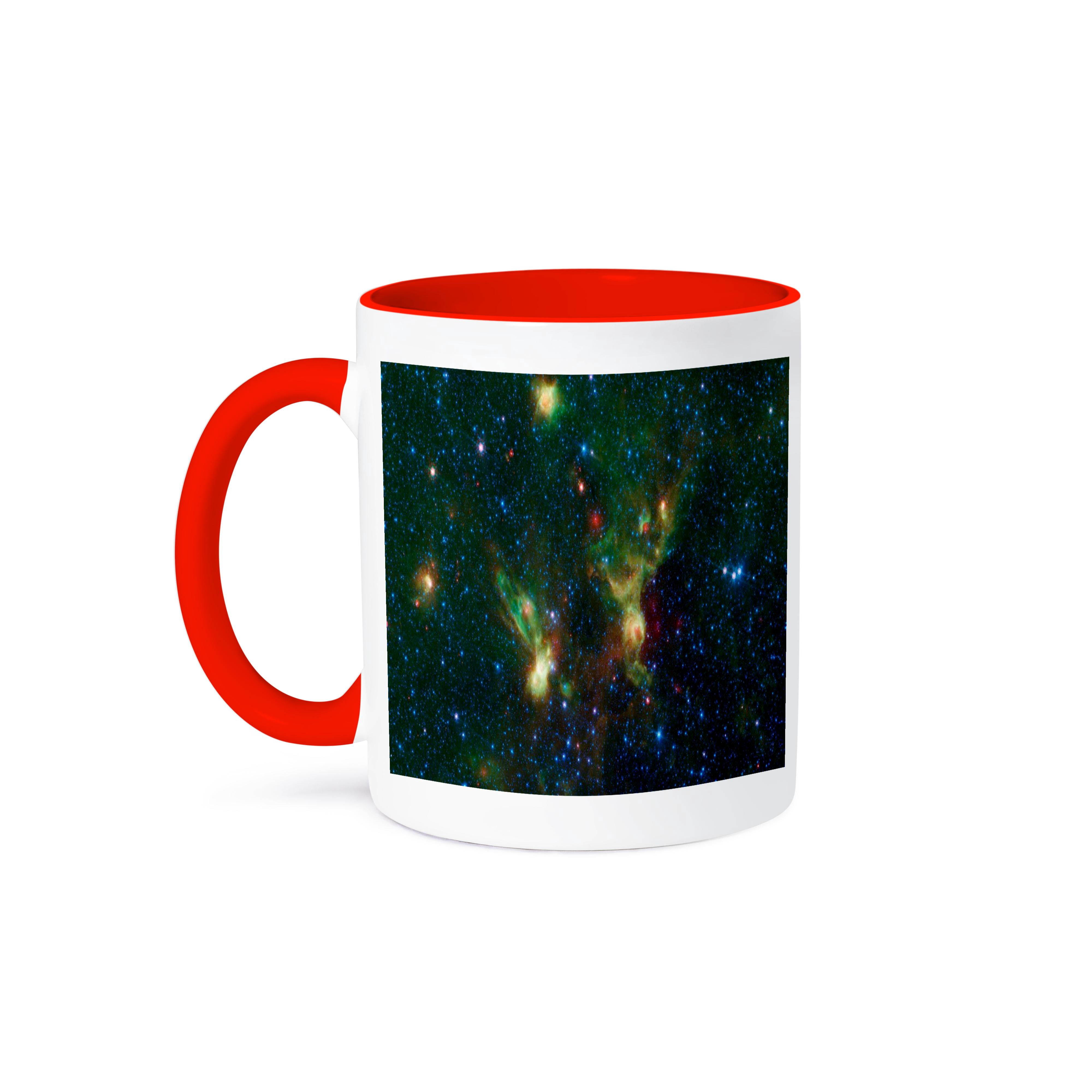 3dRose, Beautiful Sky Universe Space Science, 11oz Two-Tone Red Mug ...