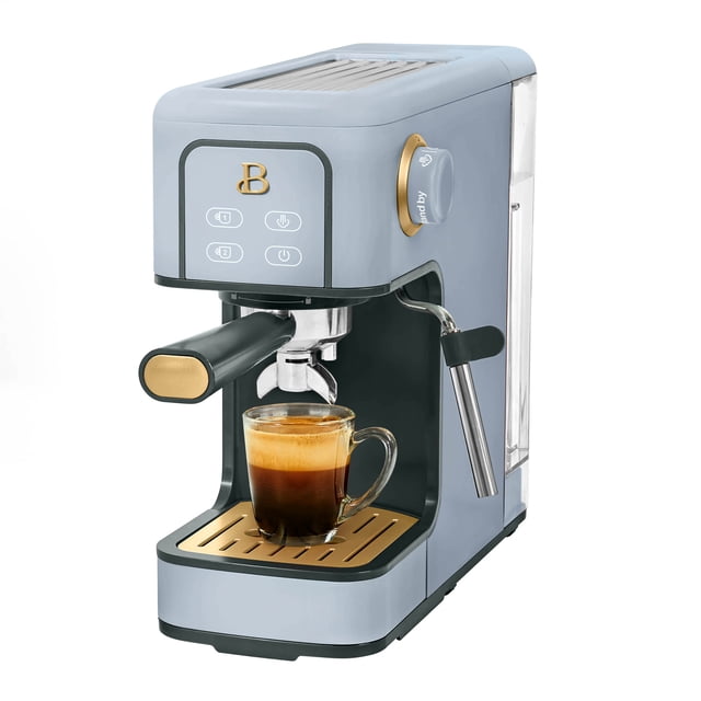 Beautiful Slim Espresso Machine with 20-Bar Pressure, Cornflower Blue ...