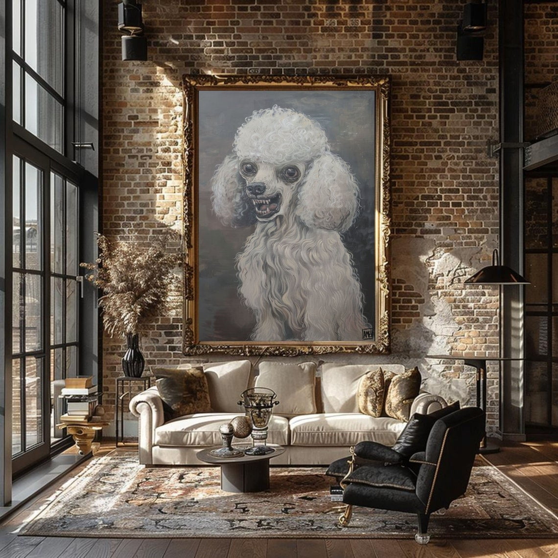 Beautiful Smile Original by Anastasia Ames Reproduction Poodle Dog ...