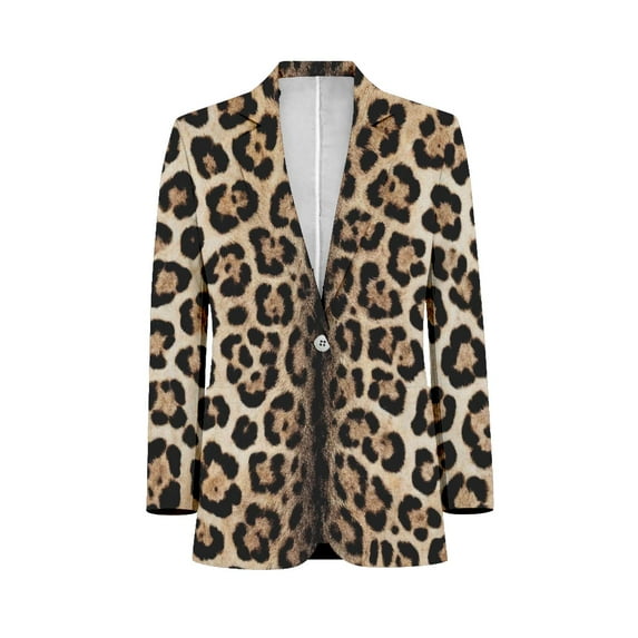 Beautiful Snow Leopard Spotted Pattern Mens Suits Shawl Collar Slim Fit ...