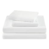 Free Shipping! Beautiful Solid Cotton Percale White King Sheet Set, 100 ...