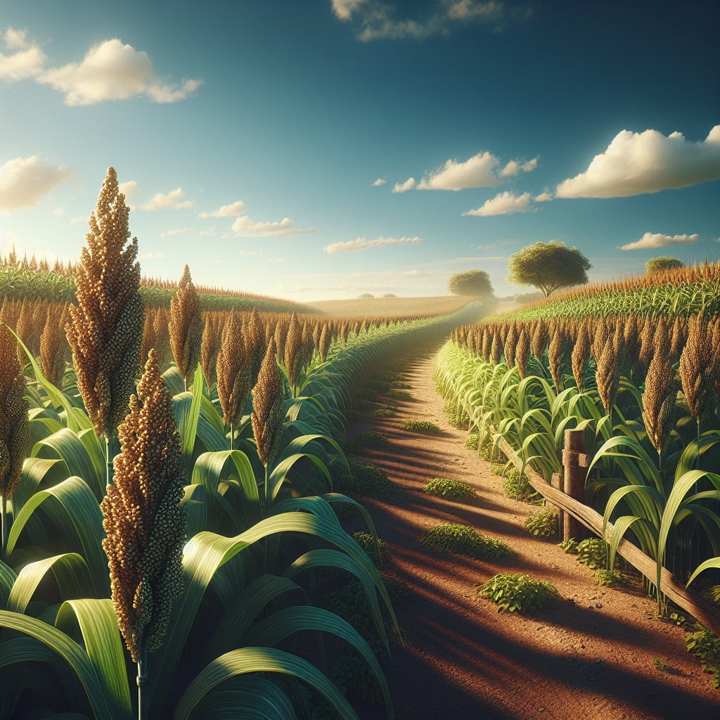 Beautiful Sorghum Plot Under a Blue Sky 300 Piece Wooden Jigsaw Puzzle ...