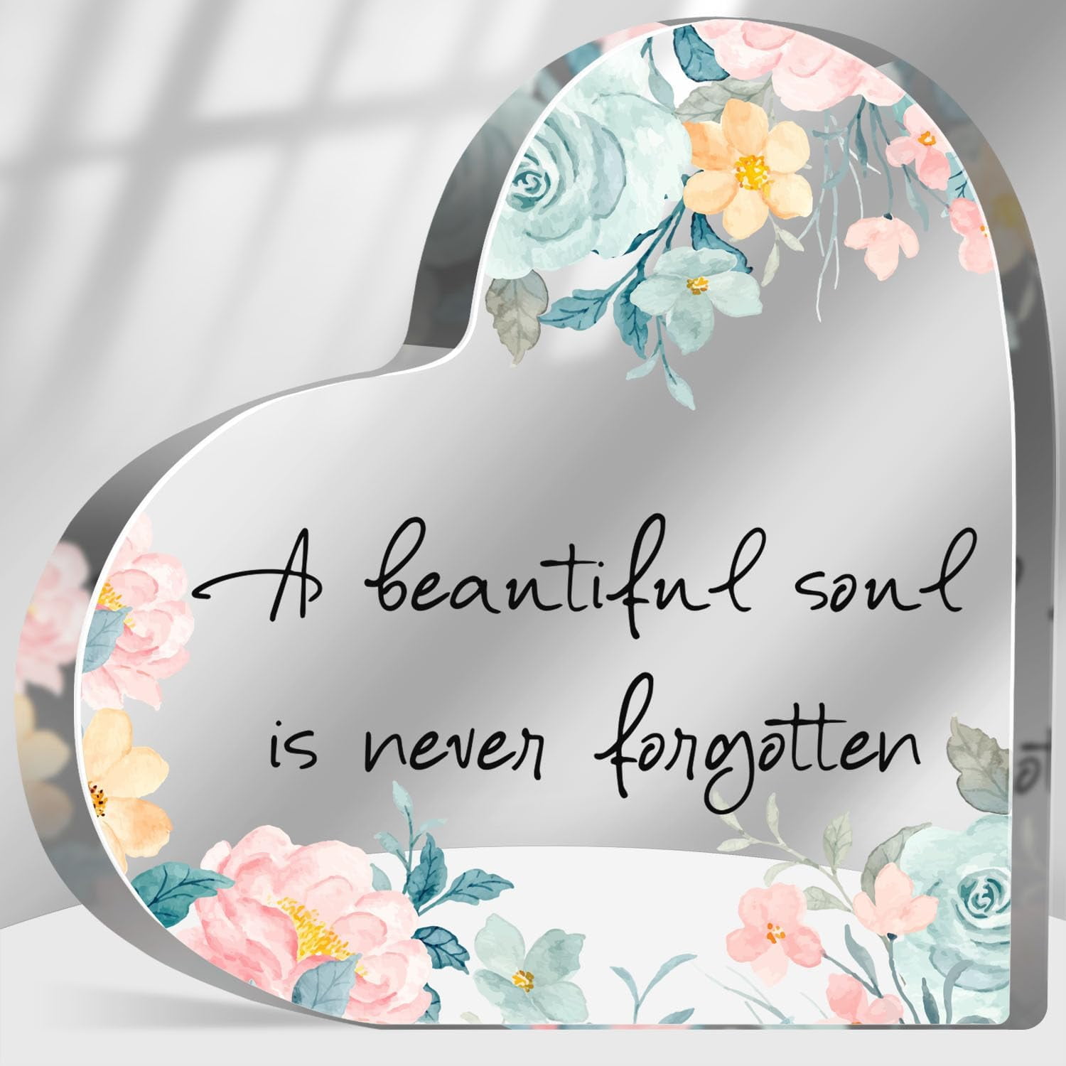 Beautiful Soul Never Forgotten Sign, Loss of Loved One Sympathy Gift ...