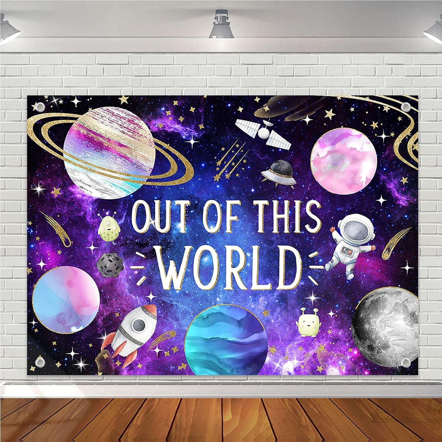 Beautiful Space Galaxy Backdrop Out Space Galaxy Planets Astronaut Baby ...
