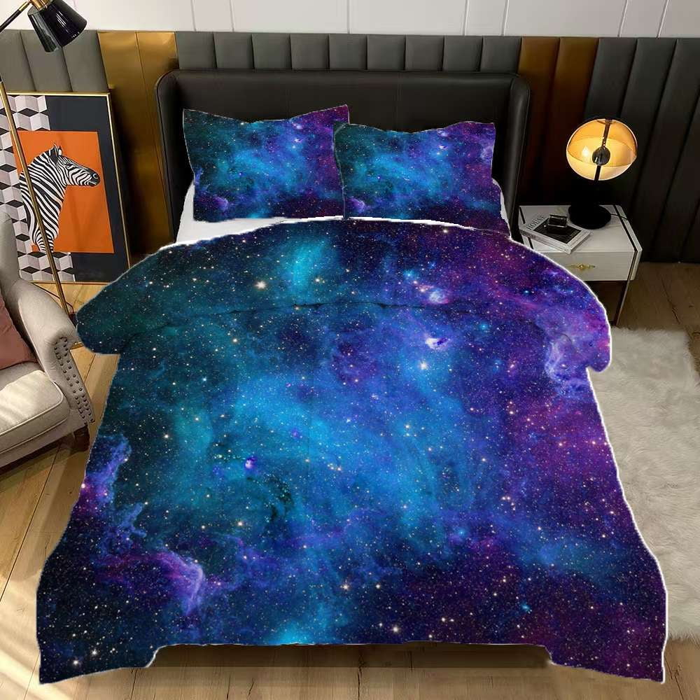 Beautiful Space, Stars, Planets, Cosmos Comforter Set King Size Bedding ...