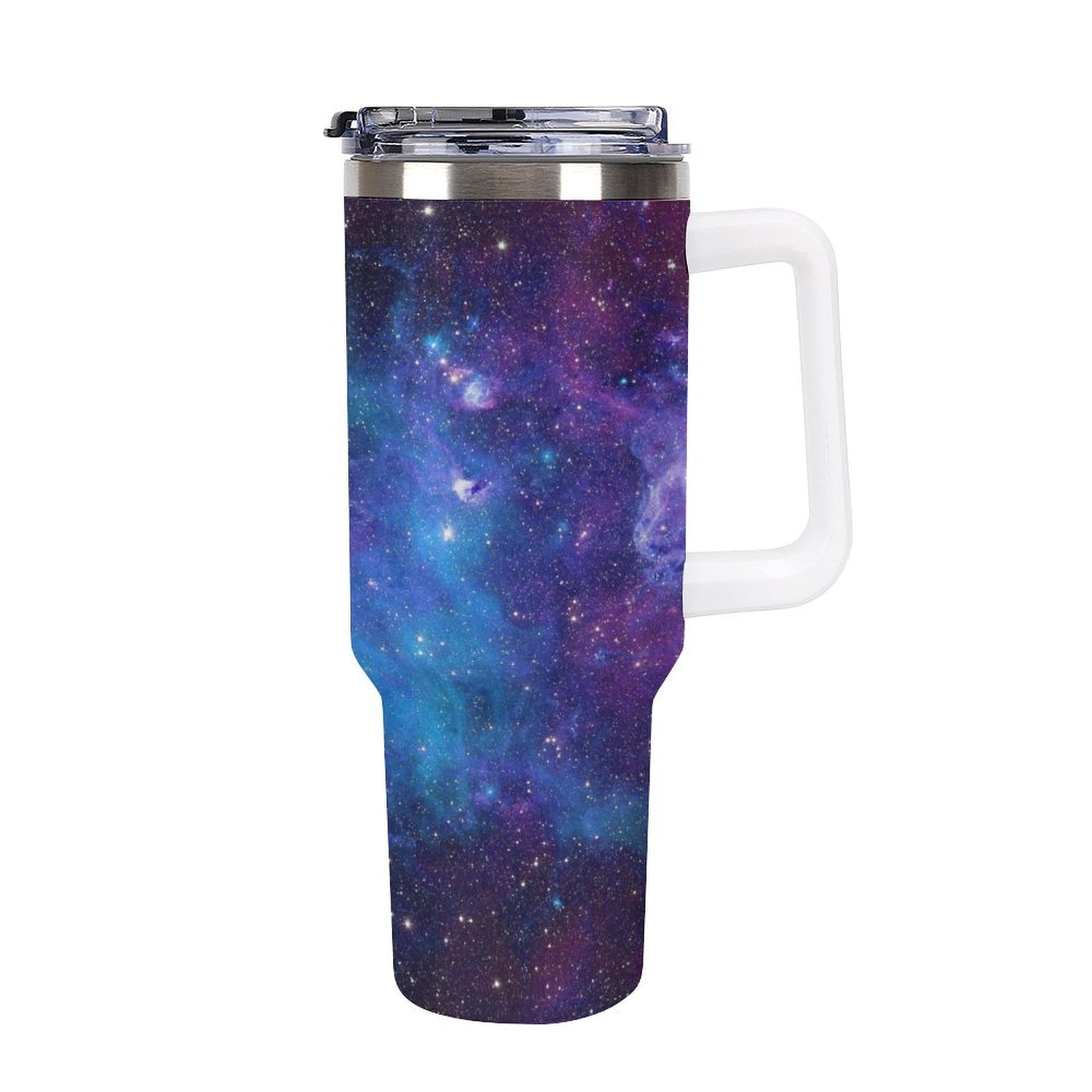 Beautiful Space, Stars, Planets, Cosmos Insulated Tumblers with Lids And Straws Handles 40oz ...