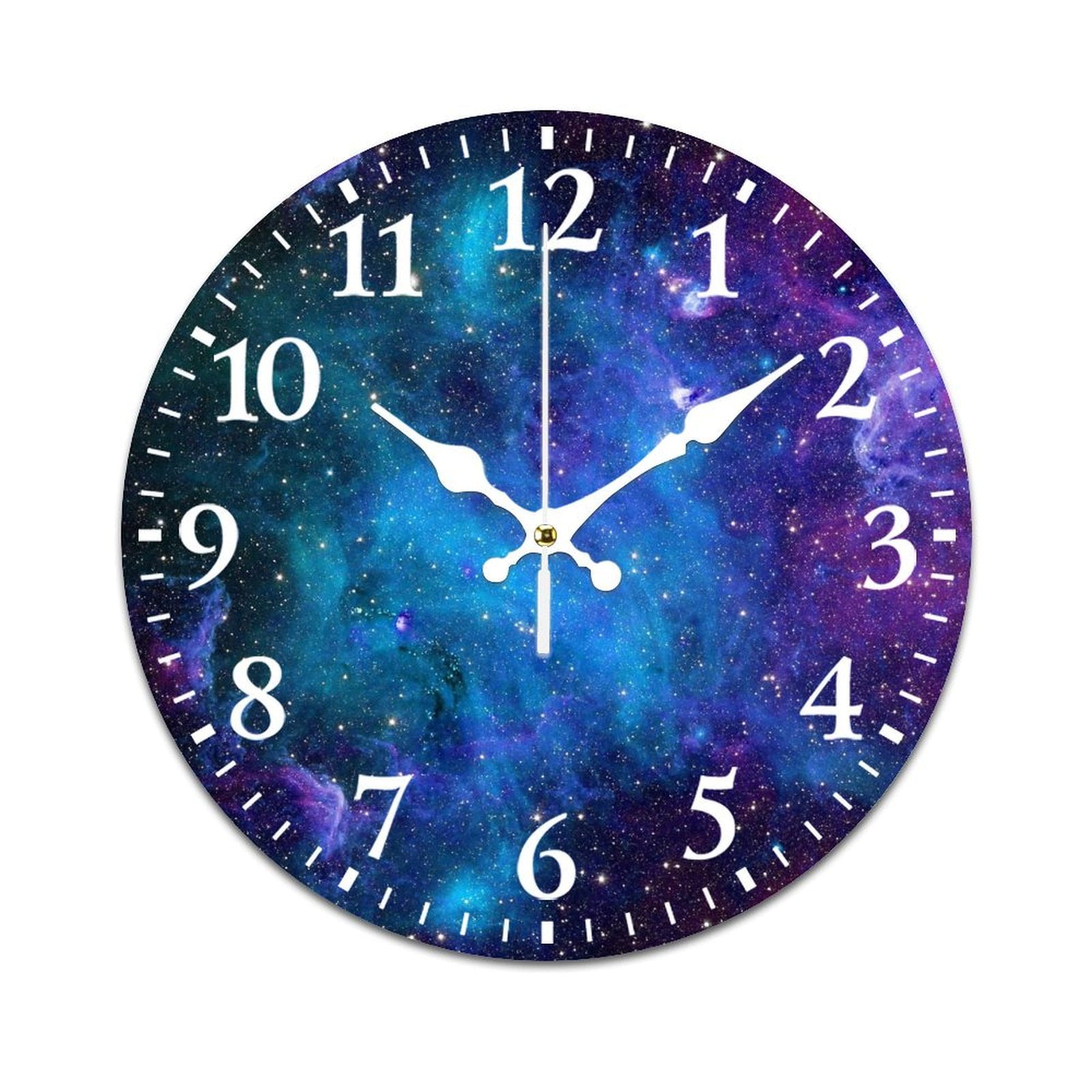 Beautiful Space, Stars, Planets, Cosmos Wall Clock Modern Design Clocks ...