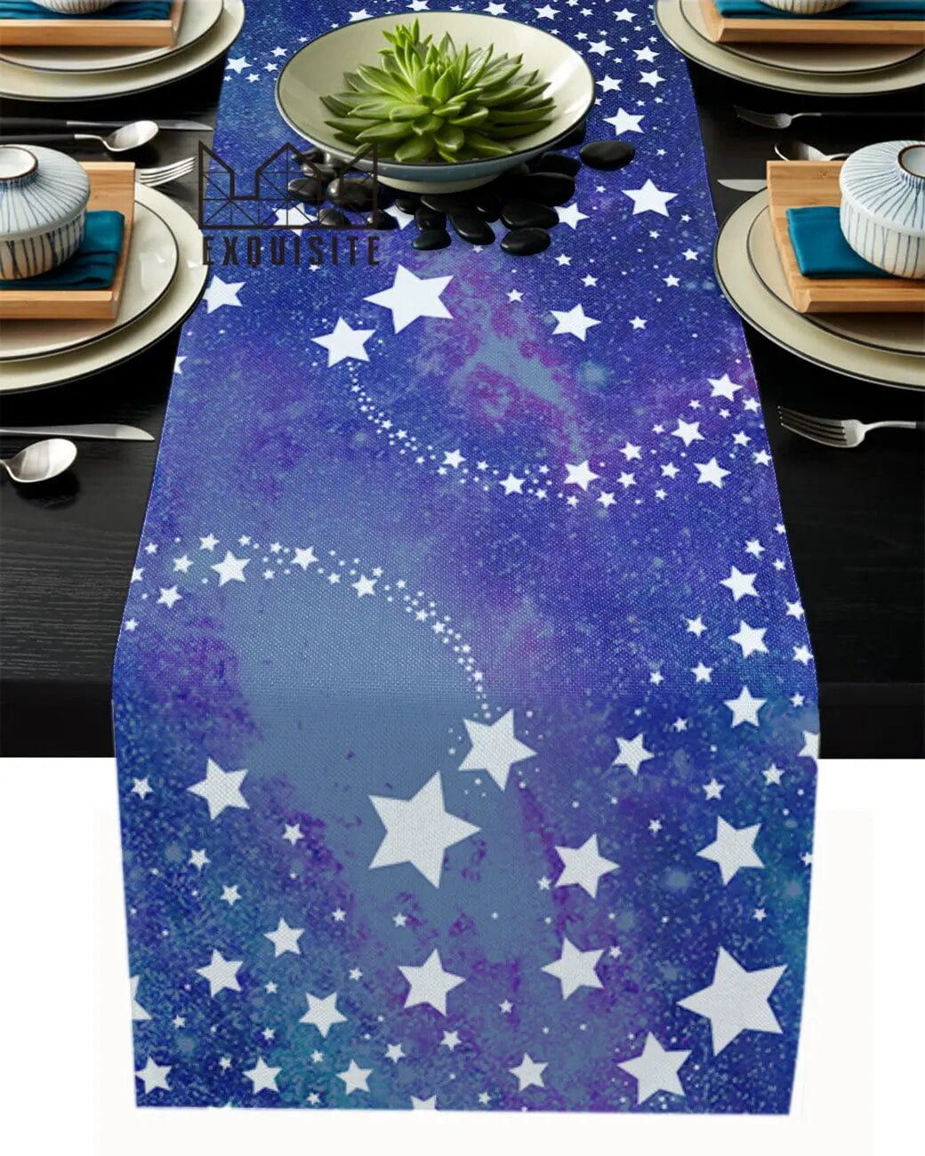 Beautiful Starry Sky Table Runner Home Wedding Table Flag Mat Table ...