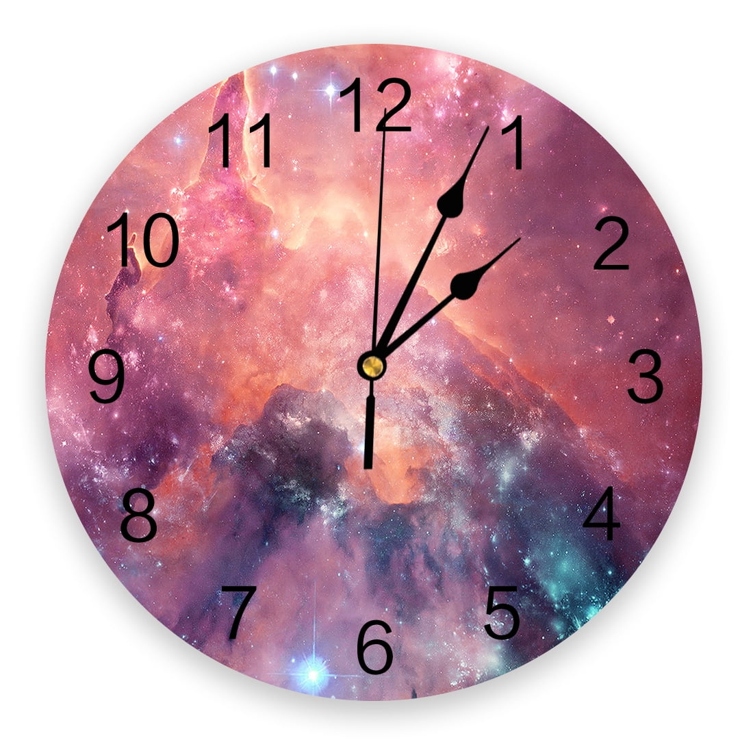 Beautiful Starry Sky Universe Stars Wall Clock Art Clocks Personality Living Room Fashion Wall ...