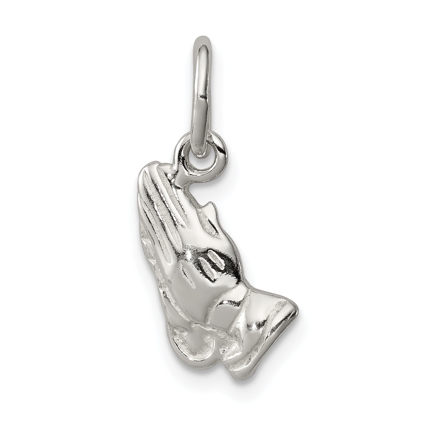 Beautiful Sterling Silver Praying Hands Charm - Walmart.com