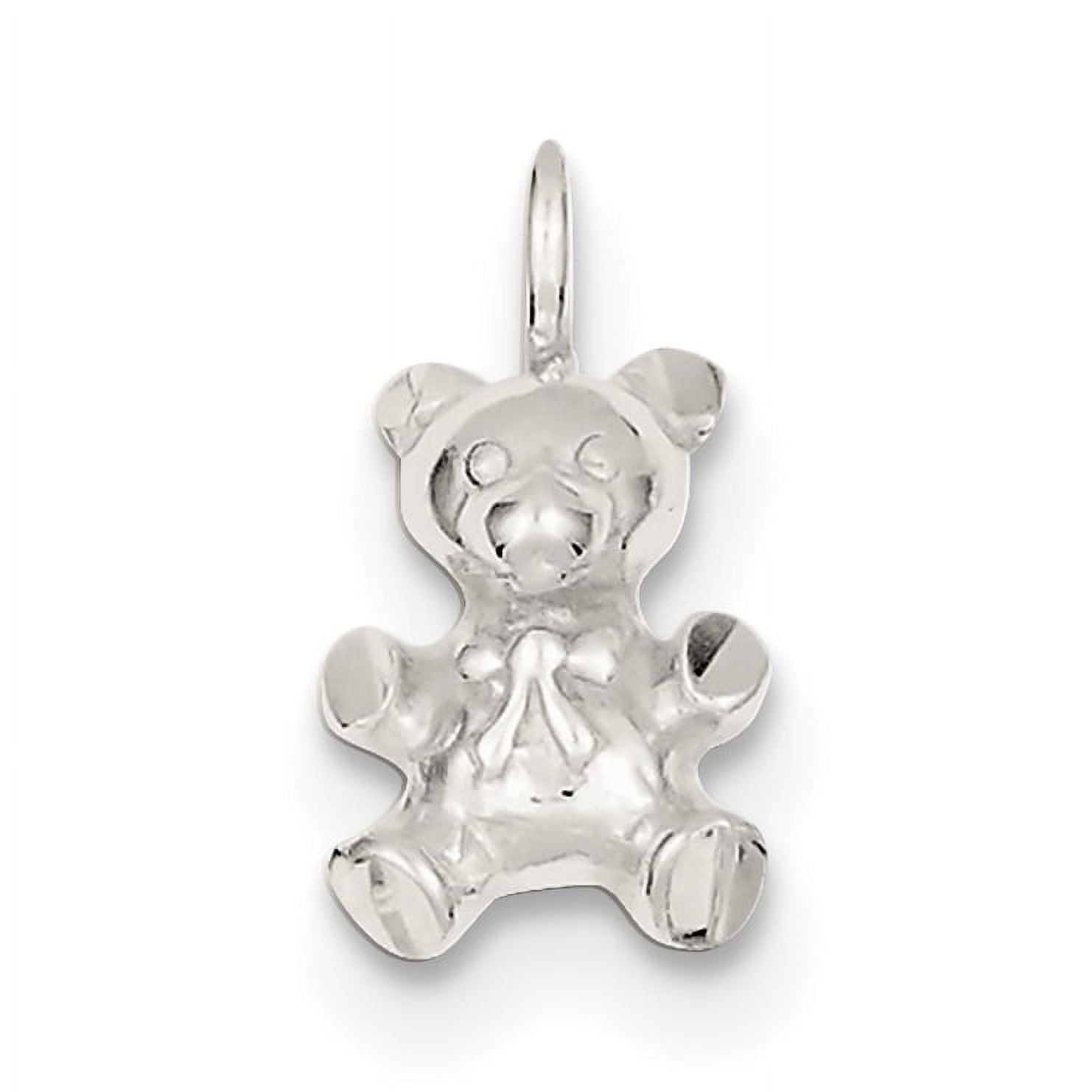Beautiful Sterling Silver Teddy Bear Charm - Walmart.com