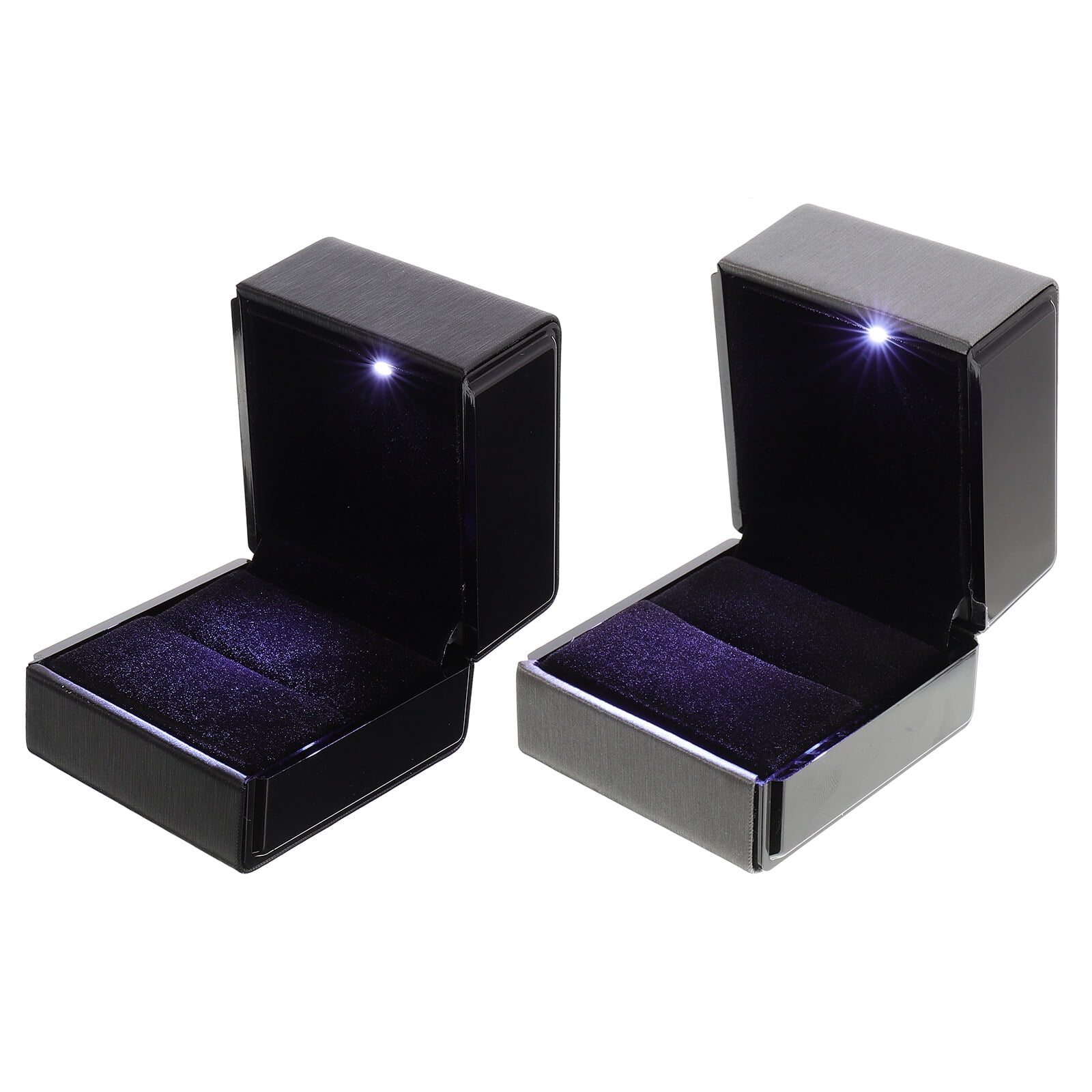 Beautiful Storage Boxes, 2 Pcs 1 Set Jewelry Display Boxes LED Lighted ...