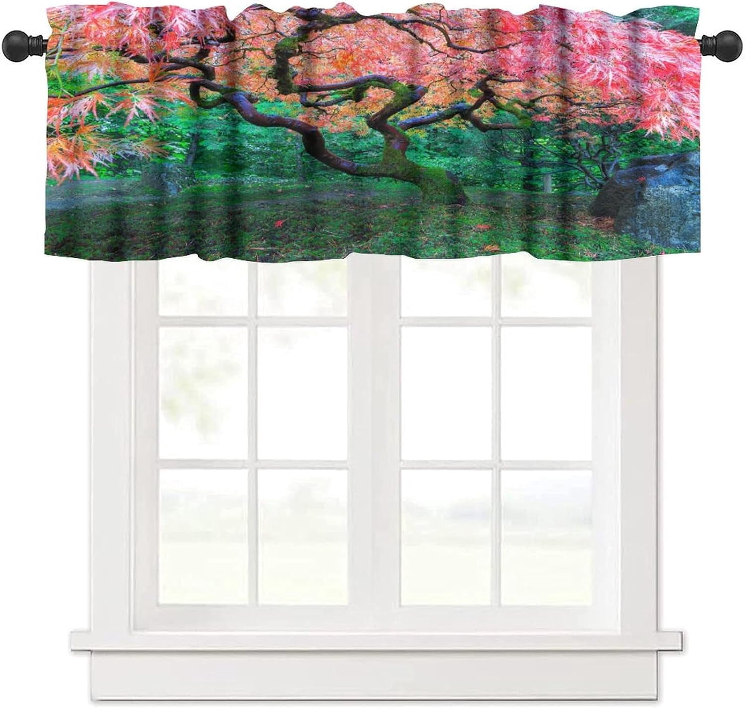 Beautiful Stream Tropical Forest Valance Curtain Beautiful Natural ...
