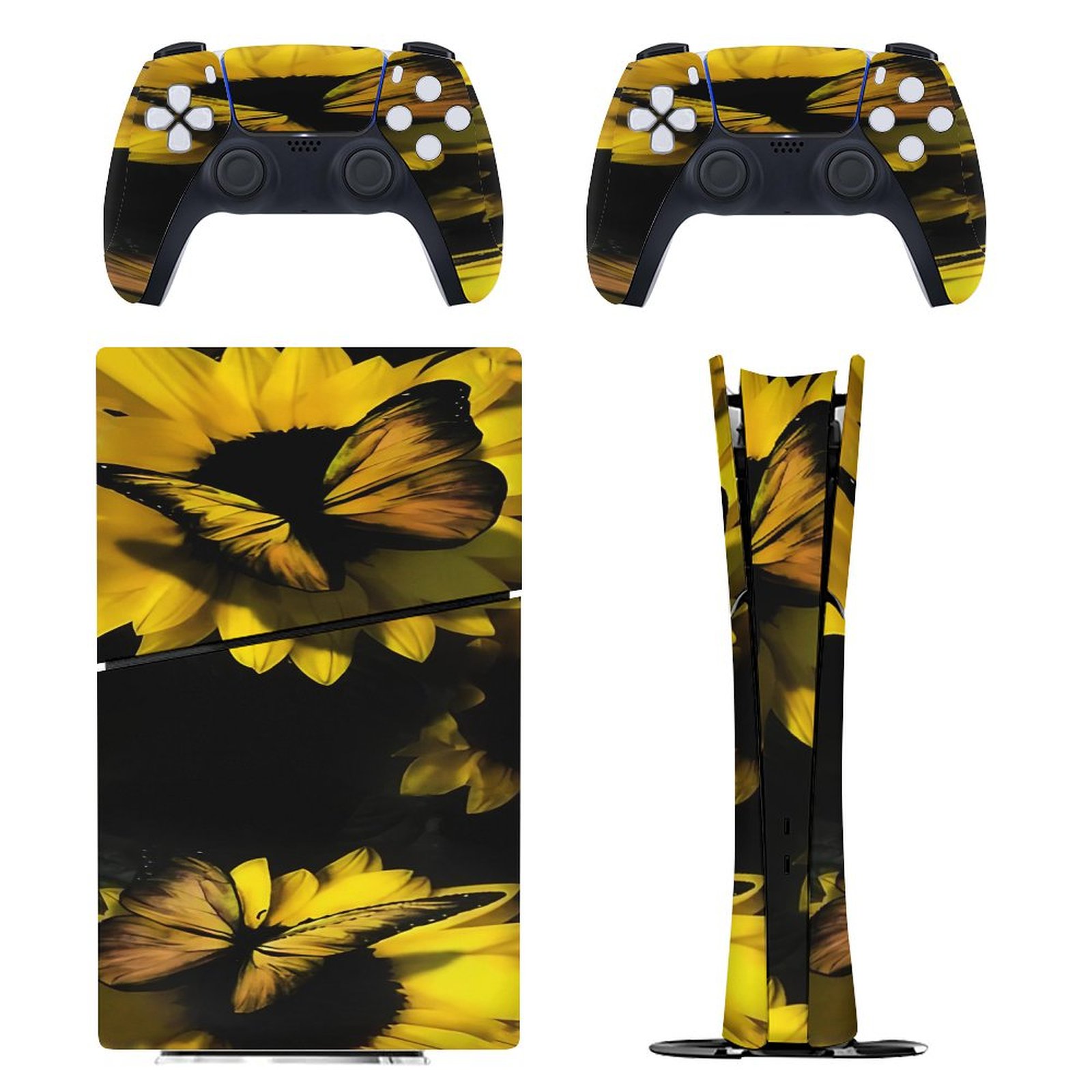 Beautiful Sunflower Butterfly PS5/PS5 Pro/PS5 Slim Digital Disc Skin ...