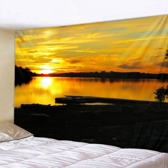 Beautiful Sunrise Sunset Landscape Large Wall Tapestry Cheap Hippie ...