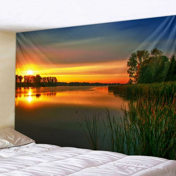 Beautiful Sunrise Sunset Landscape Large Wall Tapestry Cheap Hippie ...