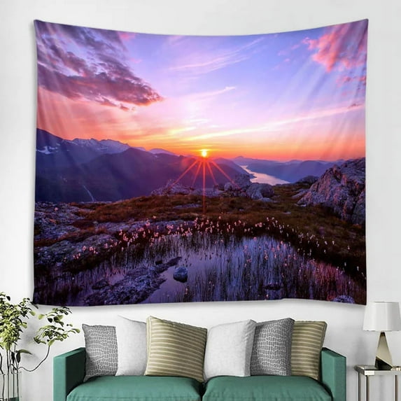 Beautiful Sunrise Sunset Landscape Large Wall Tapestry Cheap Hippie ...