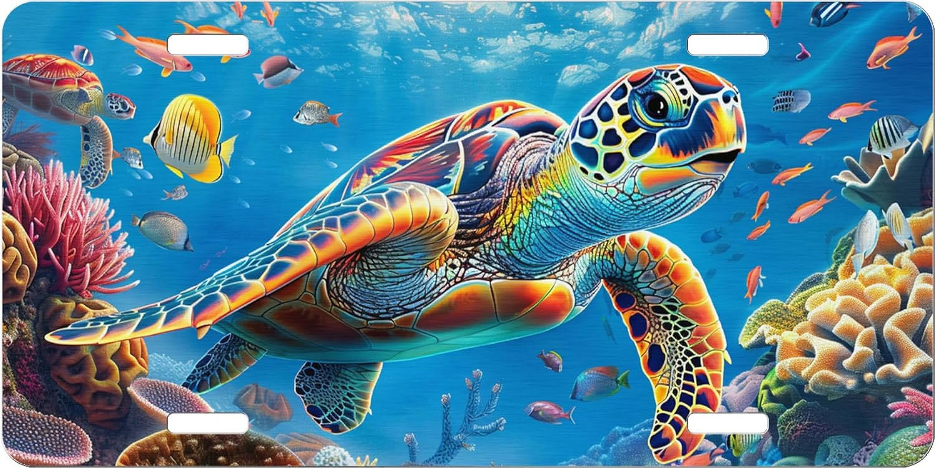 Beautiful Sunset License Plate Beach Tree Car Tag Sea Ocean Theme ...