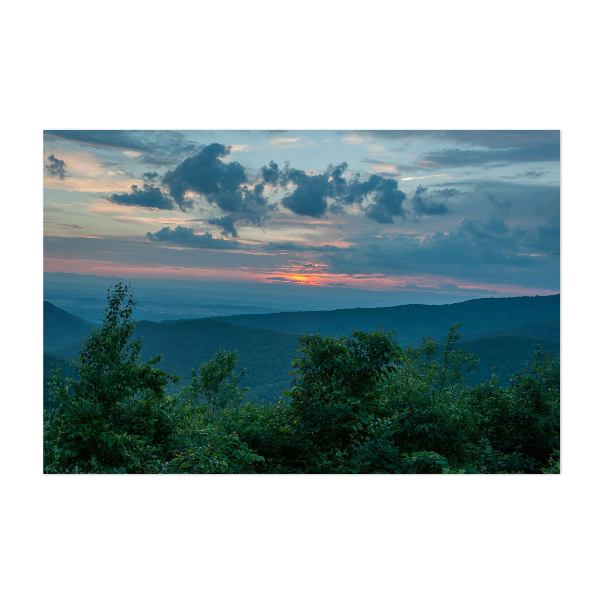 A Beautiful Sunset in the Mountains of VA - Virginia Photography Sunset ...