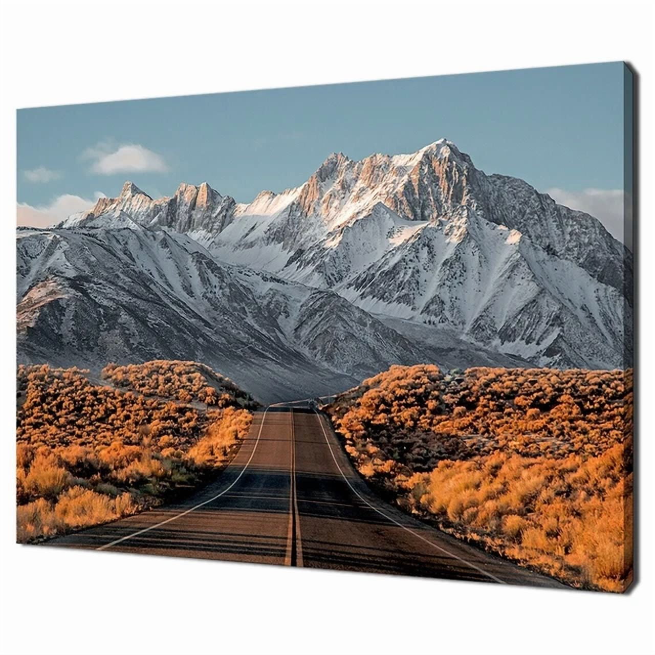Beautiful Sunset Over Sierra Nevada Mountains Wall Art Home Decor ...