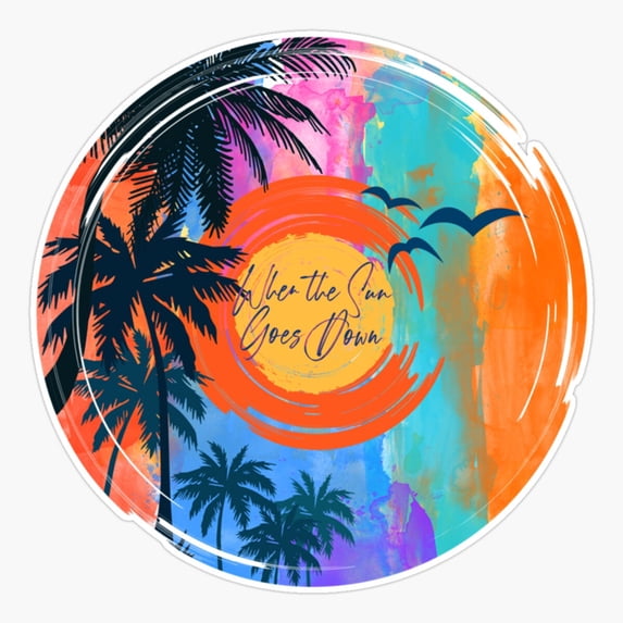 Beautiful Sunset Sky Scene Sticker - Walmart.com