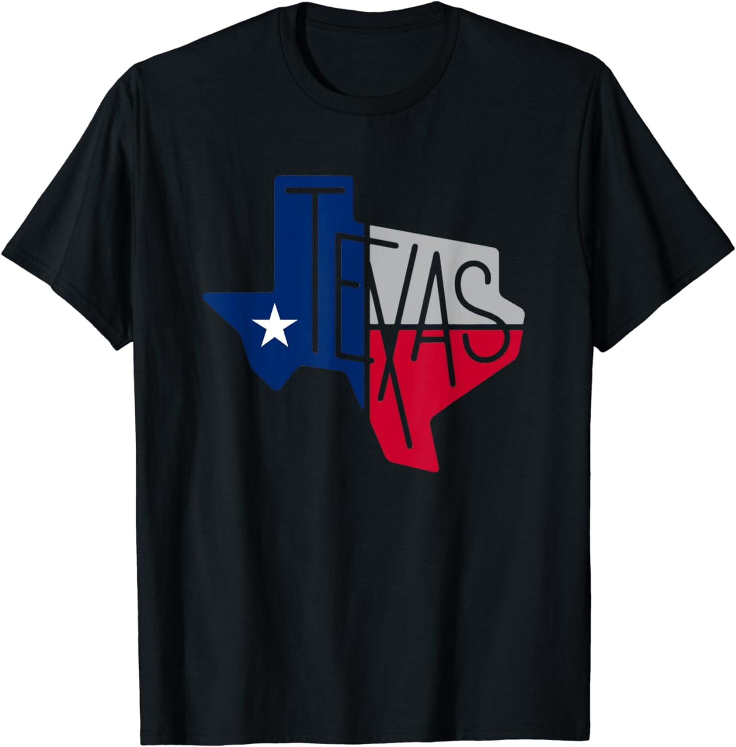 Beautiful Texas State Flag Star Silhouette T-Shirt - Walmart.com
