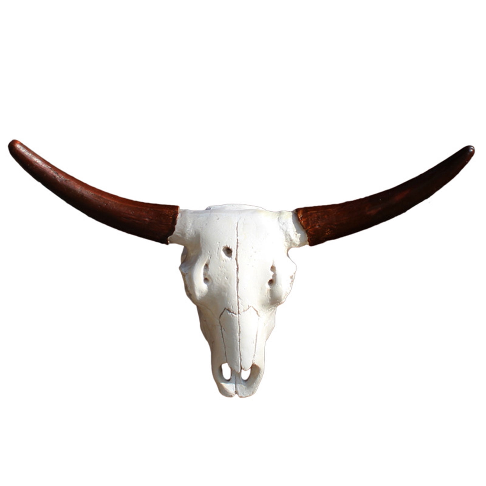 Beautiful Texture Pattern Resins Long Horn Bulls Head Unique Sculpture ...