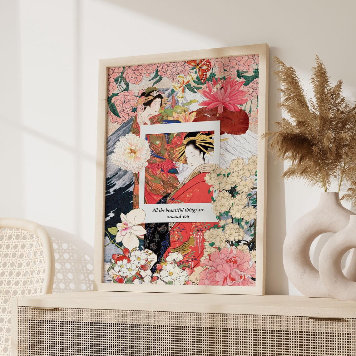 All The Beautiful Things Around You, Cute Quote Art For Her, Hallway ...