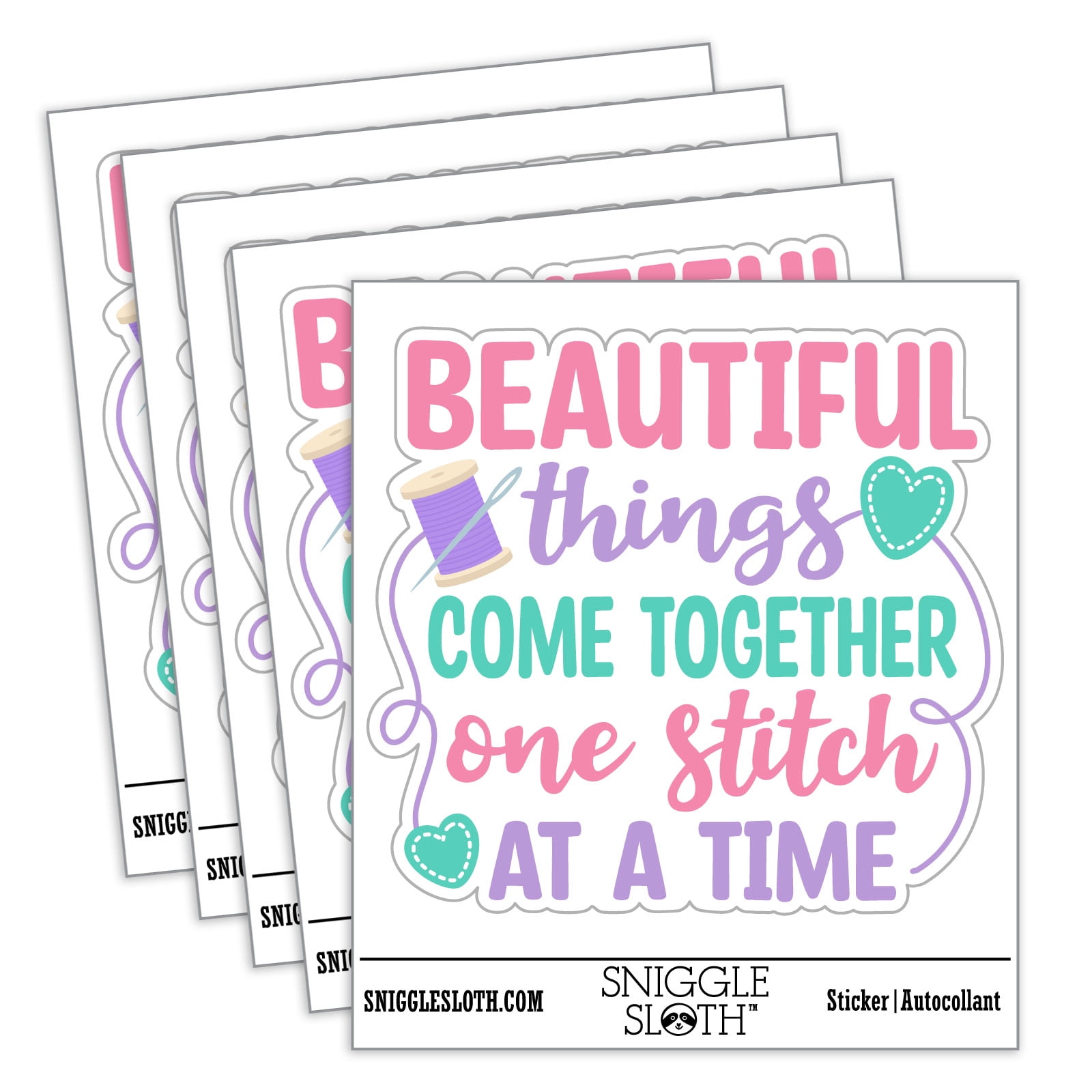 Beautiful Things Come Together One Stitch At A Time Car Window Bumper ...