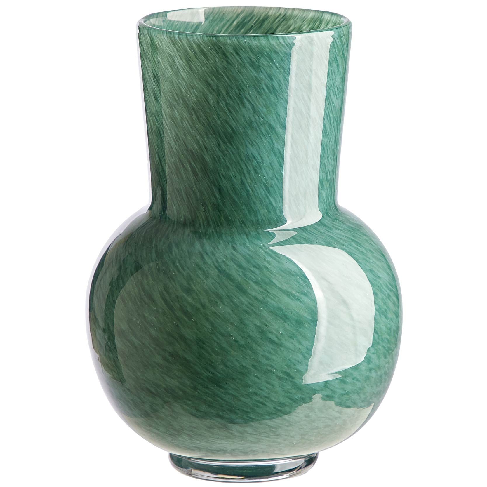 Beautiful Thyme Green Mottled Glass Vase by Drew Barrymore, 8.35" H ...