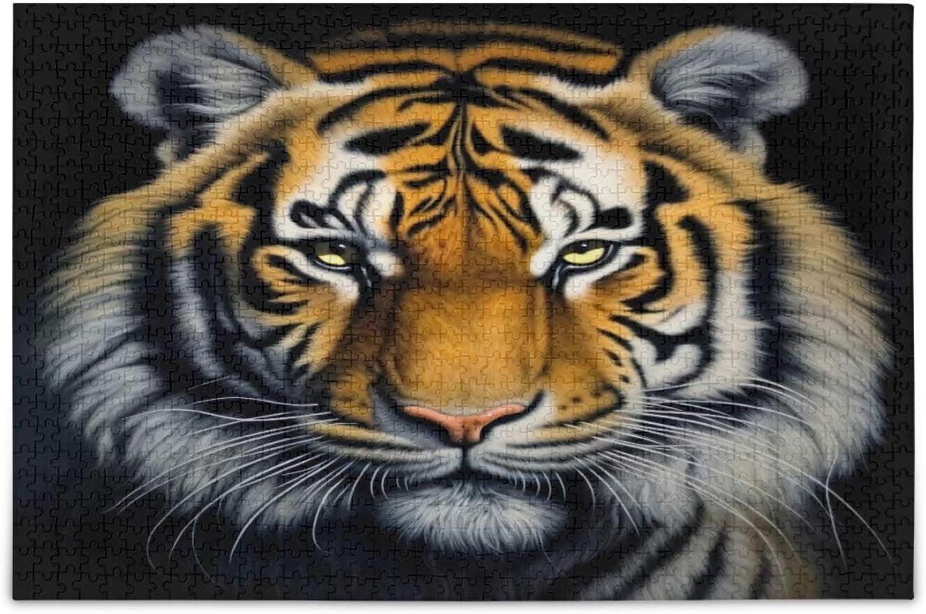 Beautiful Tiger Jigsaw Puzzles for Adults 1000 Pieces, Decompression ...