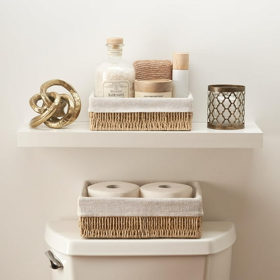 Beautiful Toilet Paper Storage Basket Set of 2 – Decorative Wicker ...
