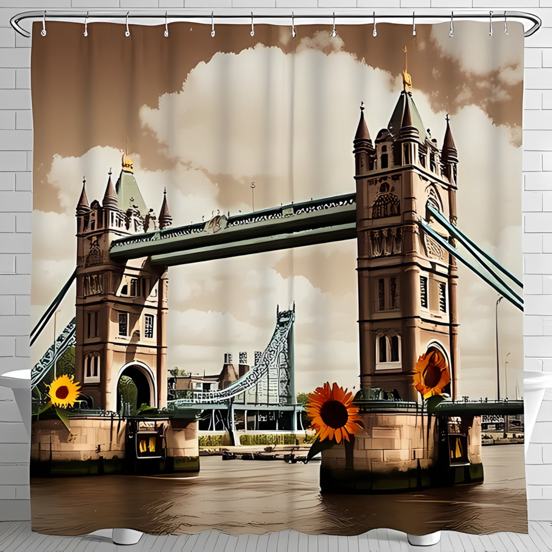 Beautiful Tower Bridge Shower Curtain - Stunning London Design with ...