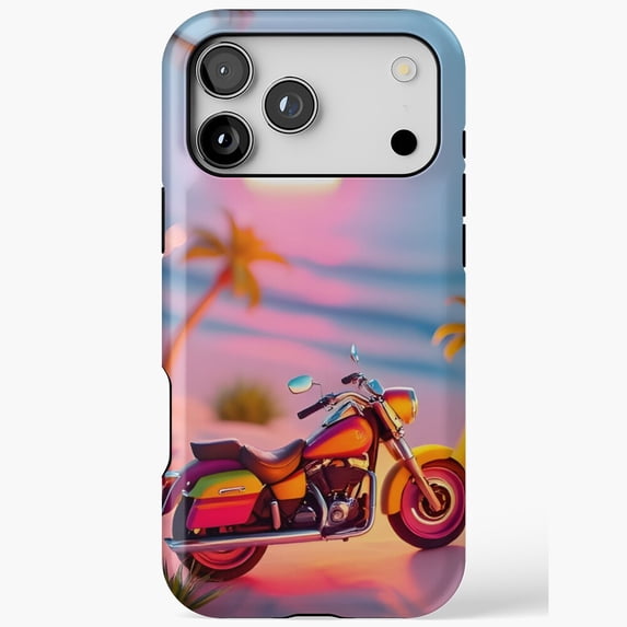 Beautiful Toy Bike Beach Sunset for iPhone Case 17 16 15 14 13 12 11 ...