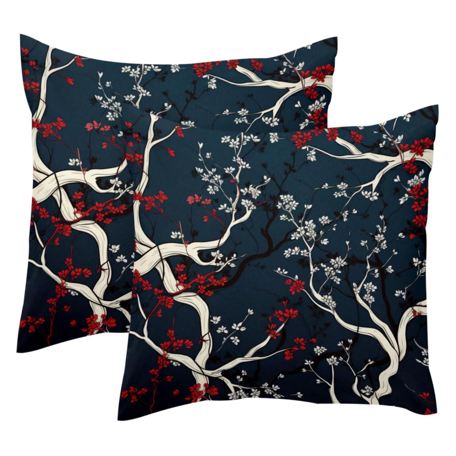 Beautiful Tree Luxurious Velvet Throw Pillow Inserts 2PCS Chair Pillow ...