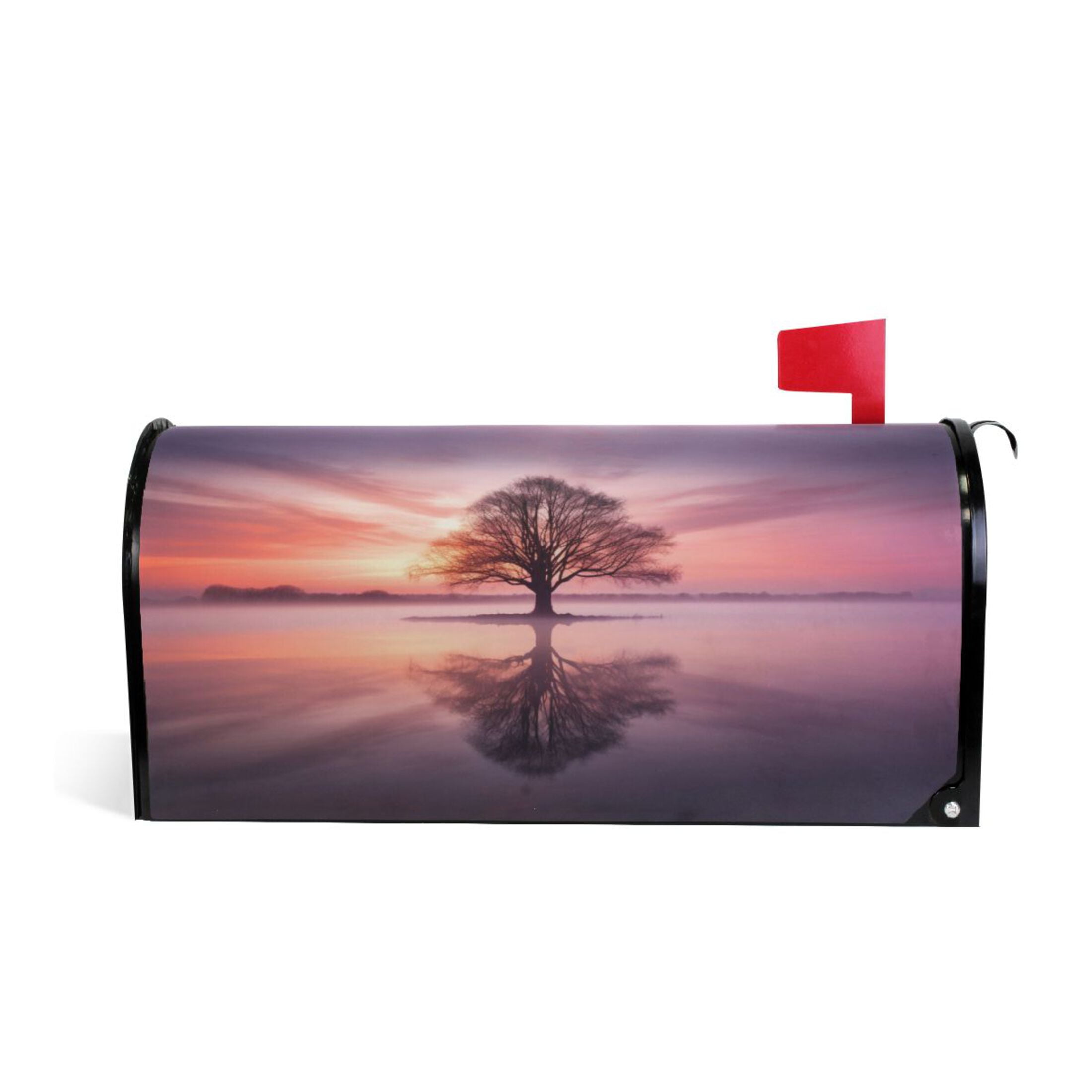 Beautiful Tree on Lake Magnetic Mailbox Covers 25.5" X 21" Post Letter ...