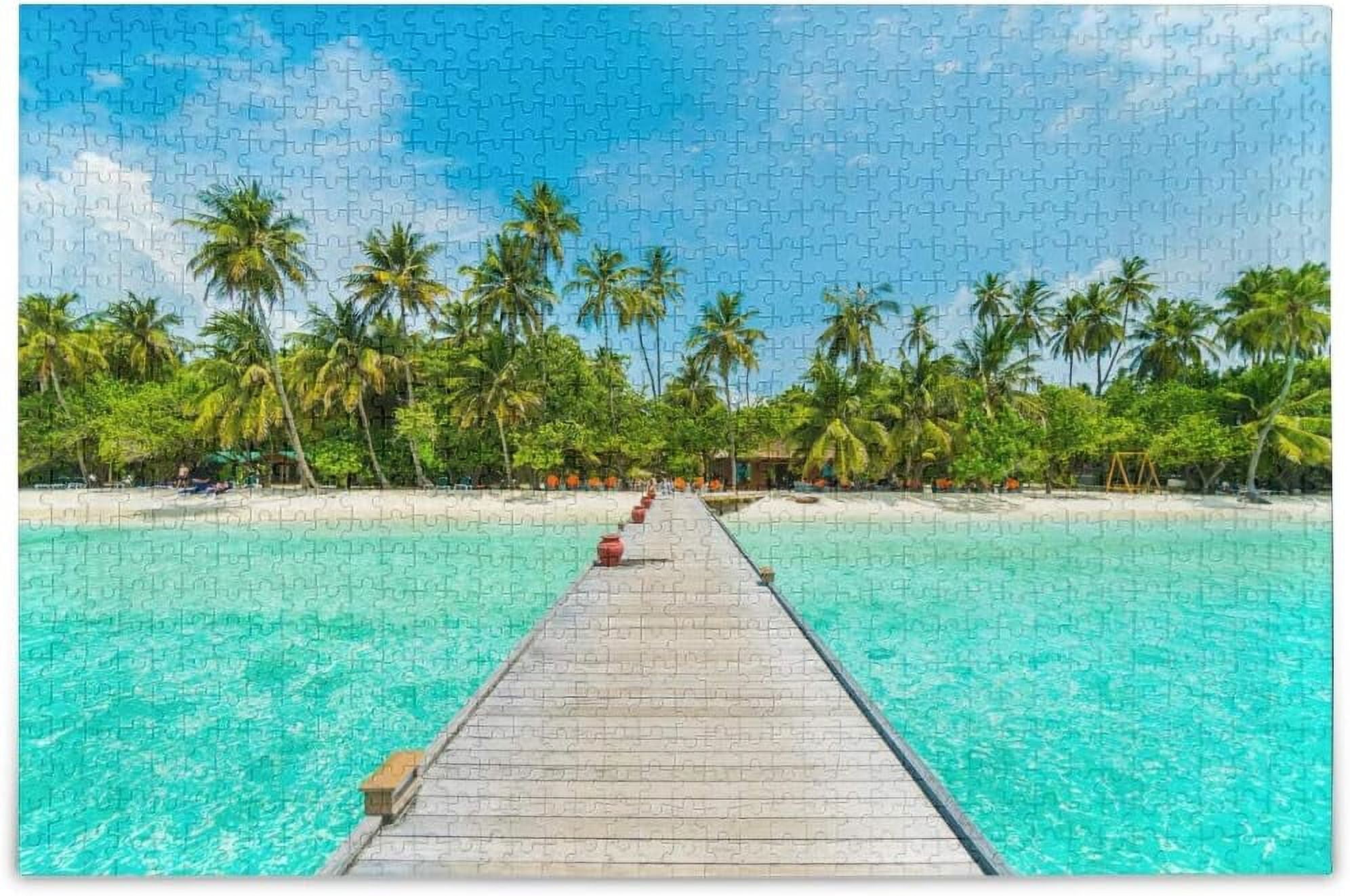Beautiful Tropical Maldives Island with Beach Jigsaw Puzzles for Adults ...