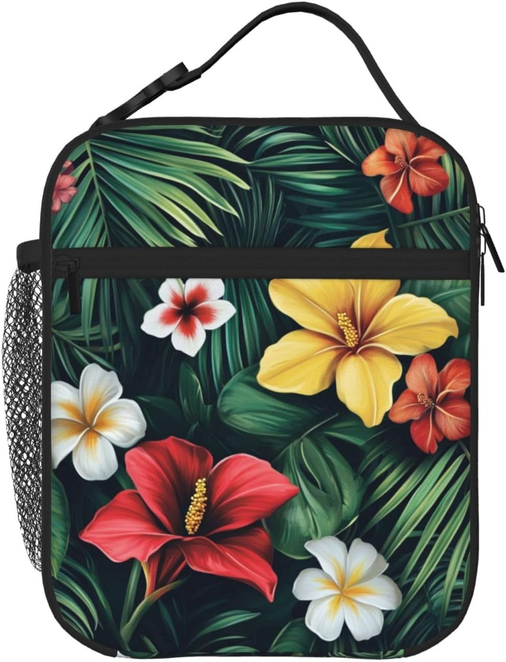 Beautiful Tropical Palm Flowers Insulated Lunch Box With Detachable ...