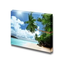 Canvas Prints Wall Art - Beautiful Landscape Beach in Sunset Time on ...