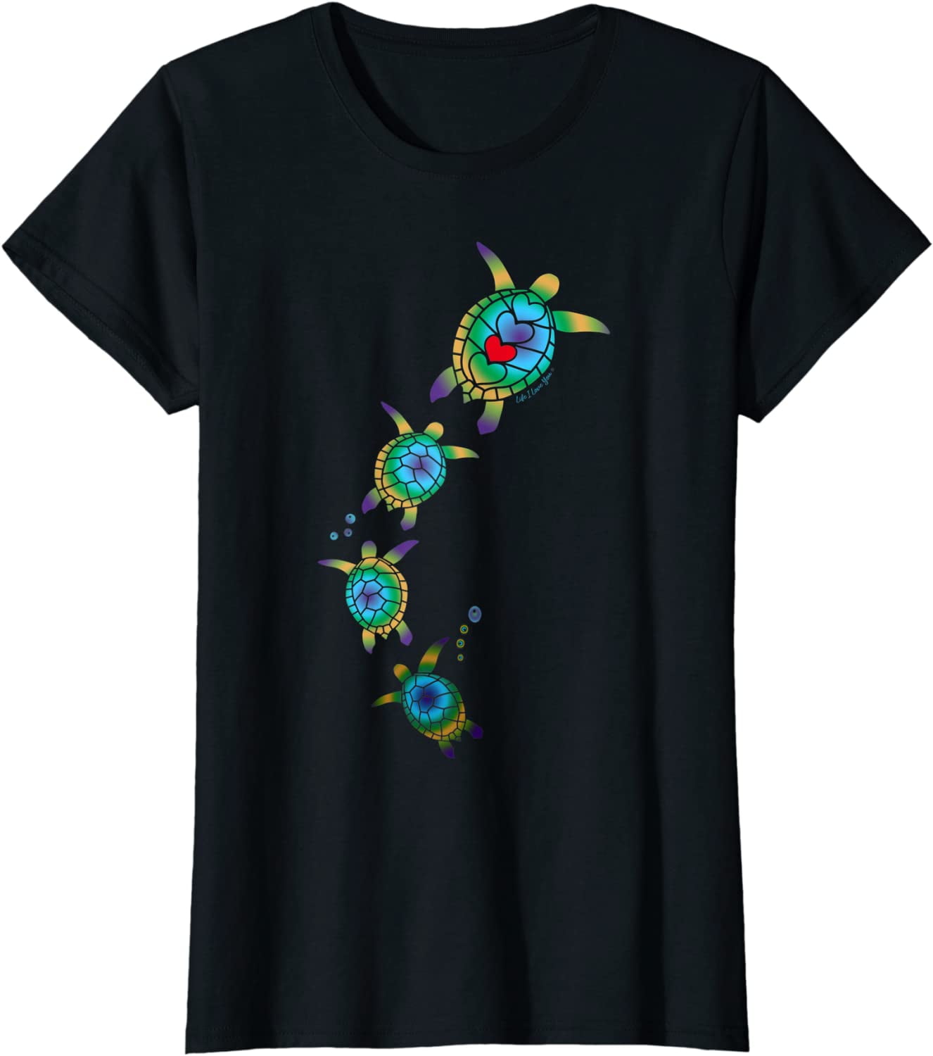 Beautiful Tropical Swimming Sea Turtles T-Shirt - Walmart.com