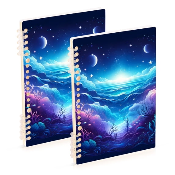 Beautiful Underwater Sea Ring Binder Notebook Journey Note Diary ...