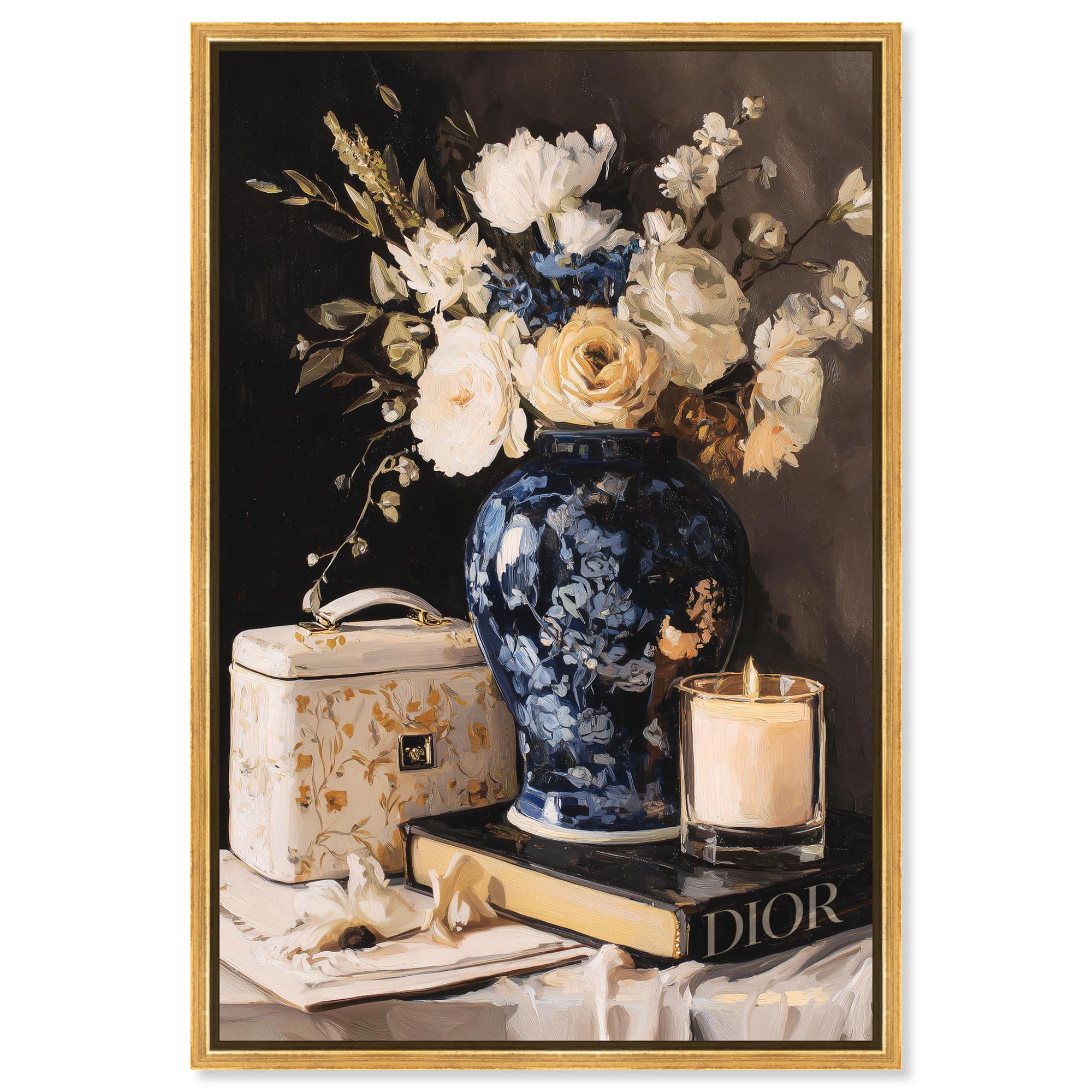 Beautiful Vase and Candles Canvas Print Kitchen Wall Decor by Art ...