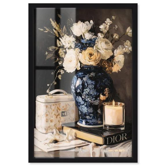 Beautiful Vase and Candles Shadowbox Print Kitchen Wall Decor by Art ...