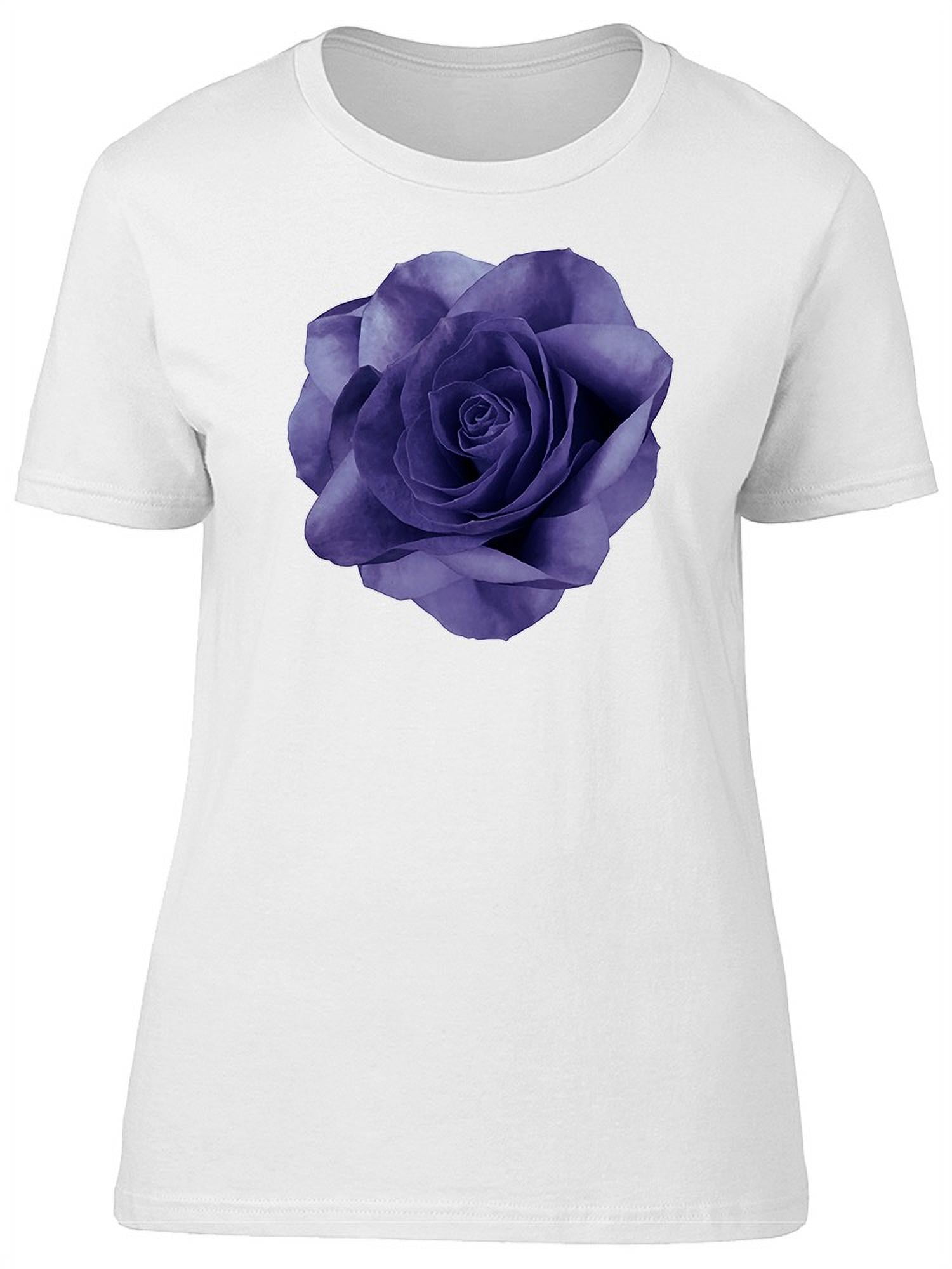 Beautiful Violet Watercolor Rose T-Shirt Women -Image by Shutterstock ...