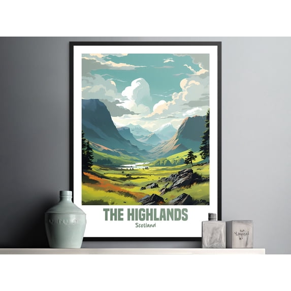 Beautiful Wall Poster Of The Highlands In Scotland Nature Landscape ...