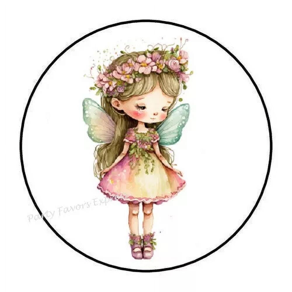 Beautiful Watercolor Fairy Girl Sticker Party Favors Sticker Envelope ...